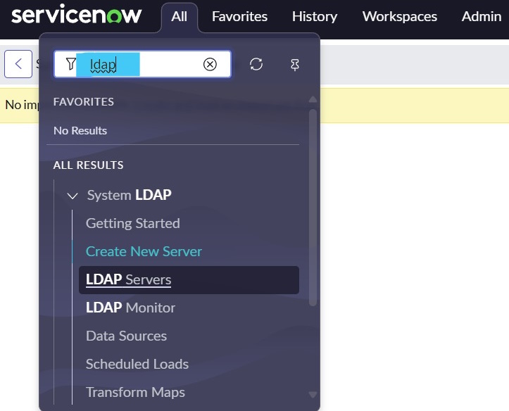 Integration of an LDAP server in servicenow
